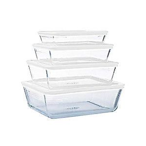 Pyrex Rectangular Dish with Plastic Lid, 2.6L