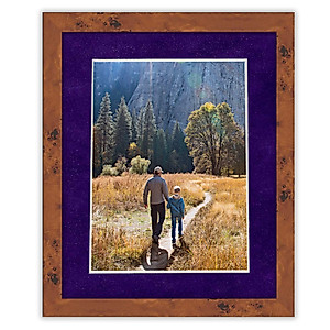 Poster Palooza 8x10 Matboard Precut Purple Crocus Suede for 6x8 Photo - for Frames Measuring 8 x 10 Inches - Bevel Cut Matte to Display Art Measuring 6 x 8 Inches - Acid Free ONE MAT