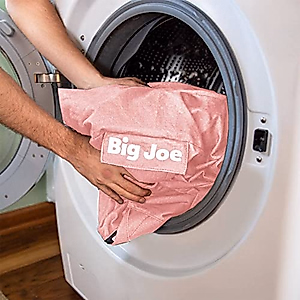 Big Joe Fuf Medium Foam Filled Bean Bag Chair with Removable Cover, Desert Rose Lenox, 3ft Big