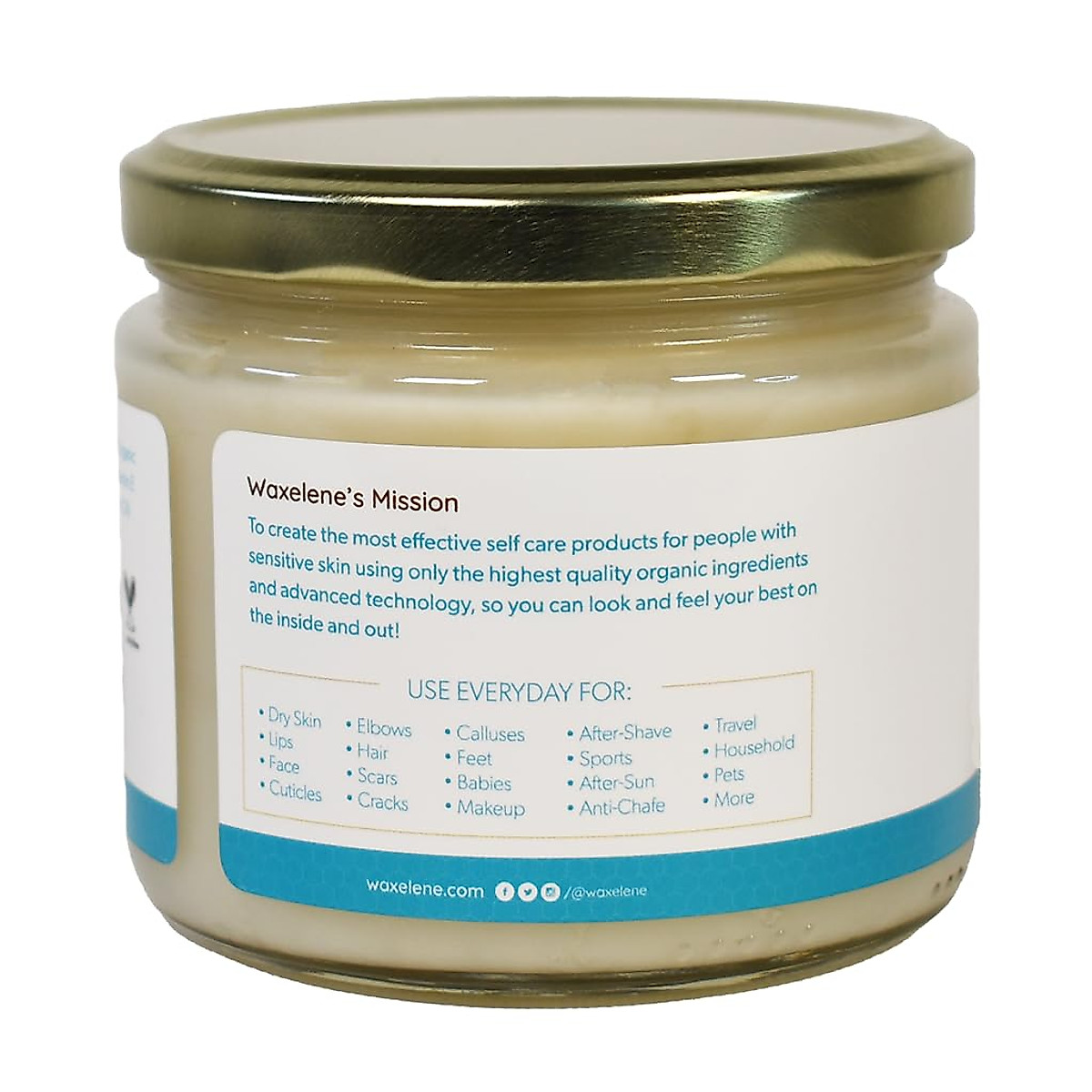 Waxelene Original Aerated Balm Large Jar, Organic Multipurpose Ointment the Petroleum Jelly Alternative Eczema Dry Sensitive Skin Face Moisturizer