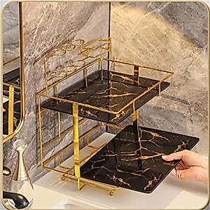 Countertop Rack Toilet Bathroom Toilet Rack Desktop Hand Washing Makeup Wash Table Storage Rack Box (Color : D, Size : Multi-Layer)