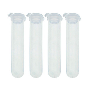 20 Pcs Clear Plastic Tubes with Snap Cap Empty Storage Containers Vials for Beads, Sew Needle, Small Items, 12mm x 77mm