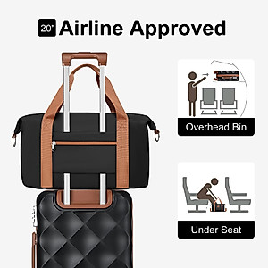 Somago Luggage Sets 20in Carry on Suitcase with TSA Lock YKK Zipper Spinner Wheels ABS Hardside Luggage 3 Piece Weekender Bags Travel Set,Black