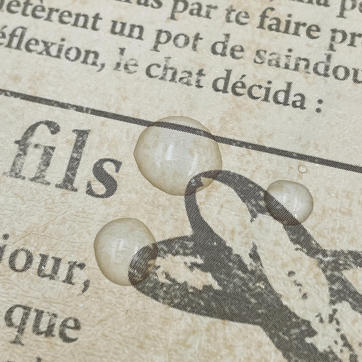 Yifely Retro Beige Newspaper Furniture Paper Self-Adhesive Shelf Liner Countertop Sticker 17.7 Inch by 9.8 Feet