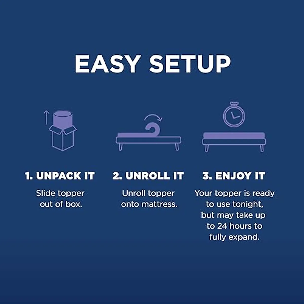 TEMPUR-Adapt 3" Memory Foam Mattress Topper, Twin, White