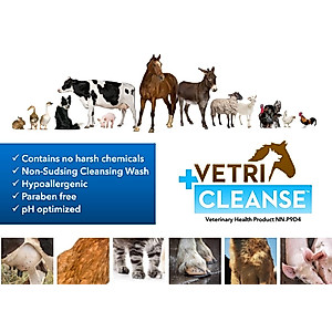 VetriCleanse Pet Itch Relief & Wound Care Spray with Hypochlorous Acid - Skin + Coat Care - Dog & Cat Deodorizer, Eye Cleaner & Ear Cleaner for All Animals - 225ml