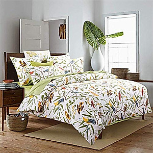 Brandream 6-Piece Quilt Bedding Set King Size 100% Cotton Birds Rustic Bed in A Bag