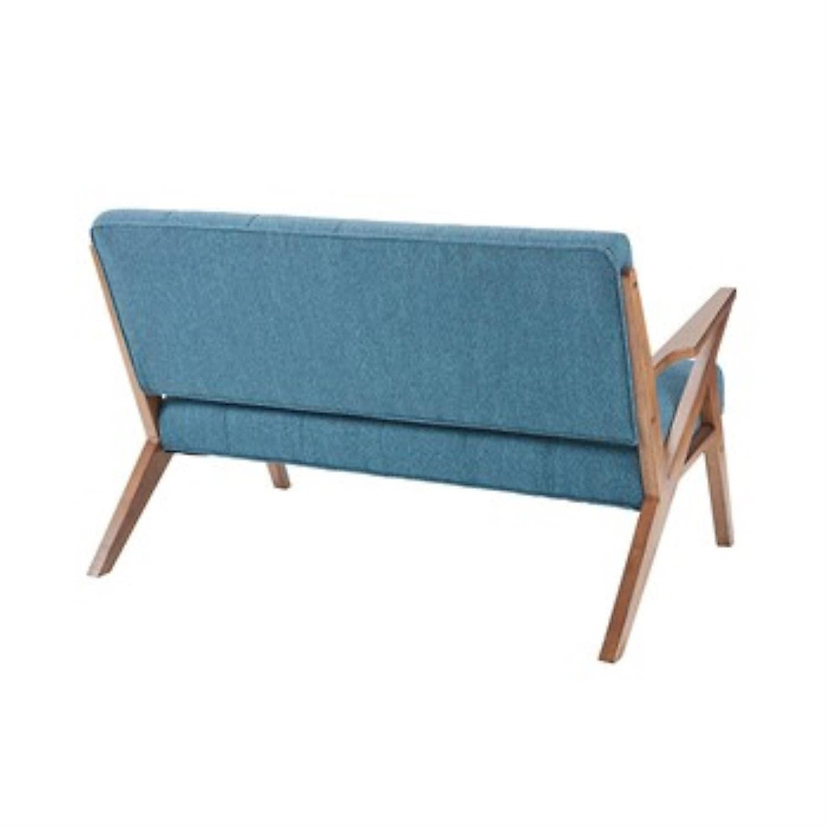 Ink+Ivy Rocket Accent Loveseat - Solid Wood, All Foam Two Deep Seat Settee Mid-Century Short Sofa - Retro Accent Loveseat For Living Room