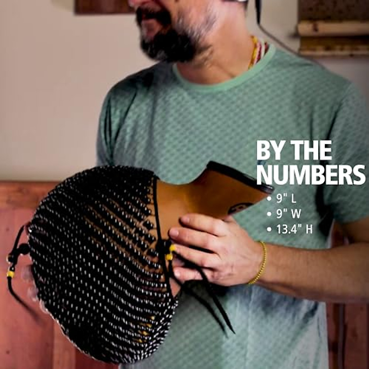 Meinl Percussion Shekere Gourd Instrument with Adjustable Beaded Net — NOT Made in China — Premium Fiberglass, 2-Year Warranty (SHR-BR)