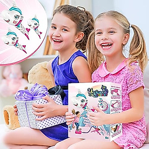YOTOY Unicorn Rocket Launcher for Kids - Fun Outdoor Toys Launch of up to 100 Ft, 3 Unicorn Rockets, Gifts for 3 4 5 6 7 Years Old Girls and Boys