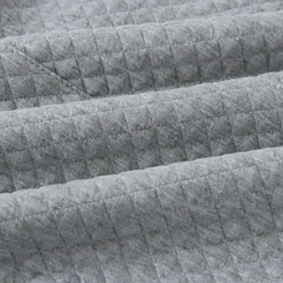 Women's Fashion Quilted Pattern Long Sleeve Casual Zipper Sweatshirt Solid Color Pullover Shirt Top.JNINTH Light Gray