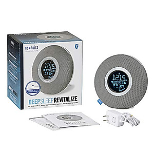 HoMedics® Deep Sleep Revitalize Sleep Sound Alarm Clock 9 Programs, 4 White Noises, 10 Sounds Incl. Nature/Meditation, Volume Control, Auto-Off Timer