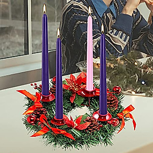 16 pcs Unscented 10 Inch Christmas Advent Taper Candle, Holidays, Church, Celebration, Party, Home Décor & More