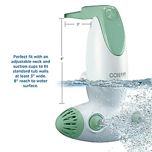 Conair Portable Bath Spa with Dual Jets for Tub, Bath Spa Jet for Tub creates soothing bubbles or massage