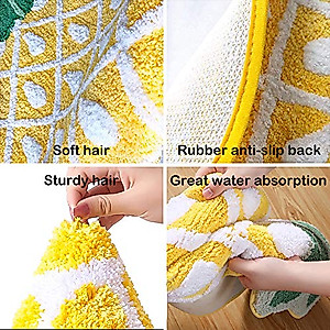 Pineapple Door Mat, Non-Slip Area Rug Cartoon Pineapple Welcome Rug for Home Decor Living Room Bedroom Bathroom Fruit Indoor Mat Machine Washable Carpet, 32 x 20 inch