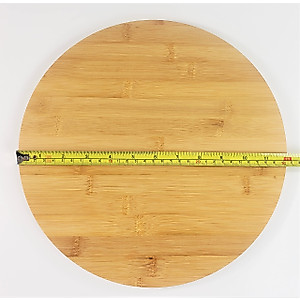 (Set of 12) 12" Round Bulk Plain Bamboo Cheese, Cutting Board | For Customized, Personalized Engraving Purpose | Wholesale Premium Bamboo Board