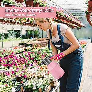 SideKing 0.5 Gallon Electric Spray Bottle Plant Mister for Indoor/Outdoor Plants, 2L Automatic Watering Can Rechargeable Battery Powered Sprayer with Adjustable Spout for Garden, Fertilizing, Cleaning