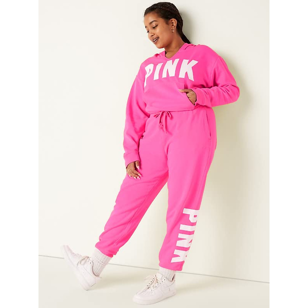 Victoria's Secret Pink Everyday Lounge Relaxed Jogger, Atomic Pink Wash, Large