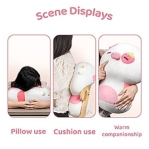 Mewaii 8” Mushroom Plush, Strawberry Cow Soft Plushies Squishy Pillow, Cute Stuffed Animals Kawaii Plush Toys Throw Pillow Decoration Gift for Girls Boys