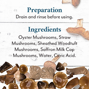 Roland Foods Premium Canned Wild Forest Mushrooms, 14.1 Ounce Can, Pack of 4