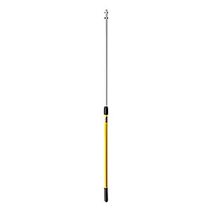 Rubbermaid Commercial, Quick-Connect Straight Adjustable Extension Handle/Pole - Cleaning Tool for Floors, Walls, Ceilings, Windows in Residential/Commercial/Business, Yellow, 4ft - 6ft, FGQ75500YL00