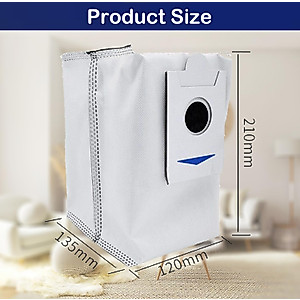 【12 Pack】Replacement x2 omni robot vacuum accessories Vacuum Bags Compatible with ECOVACS DEEBOT X2 Omni X2 PRO Omni Robot Vacuum Cleaner