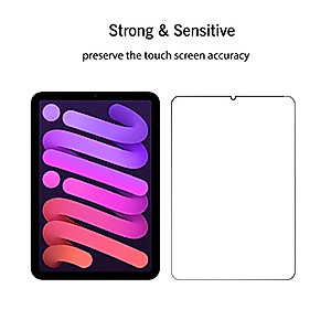Ailun Screen Protector for iPad Mini 6[8.3 Inch] [2021 Release] 2Pack Tempered Glass 2.5D Edge Ultra Clear Transparency, Anti-Scratches Case Friendly