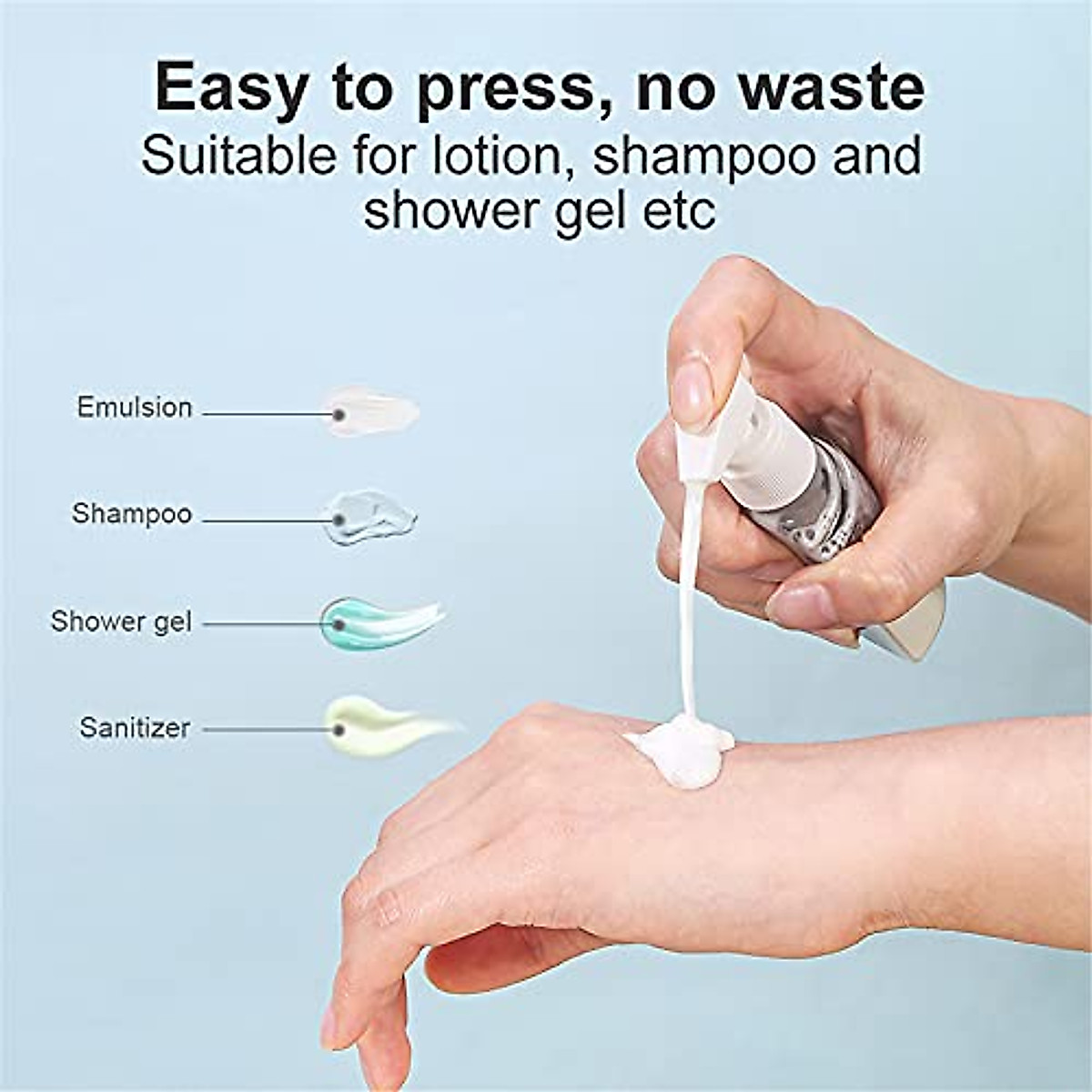 anfoem Portable 1.7oz Travel Size Spray Bottle with Fine Mist, Leak Proof Refillable Make Up Travel Lotion Bottle for Cosmetic Skincare Lotion,Essential Oils, Homemade Cleaners(Light Gray)