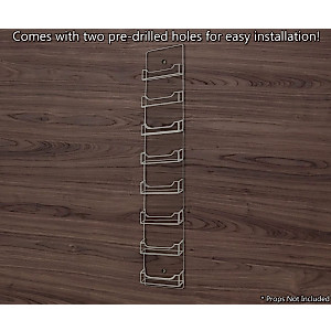 Wall Business Card Holder with Hanging Hardware for 3.5" x 2" Gift 8 Slot Card Card Rack Retail Stores or Salon Multi Pocket Clear Acrylic One Piece by Marketing Holders