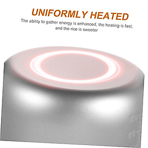 Abaodam 3pcs Rice Cooker Liner Cooker Liner Container Pressure Cooker Replacement Pot Ceramic Cookware Bowl Stainless Steel Cookware Rice Cooker Inner Pot Replacement Cauldron Alloy Cake