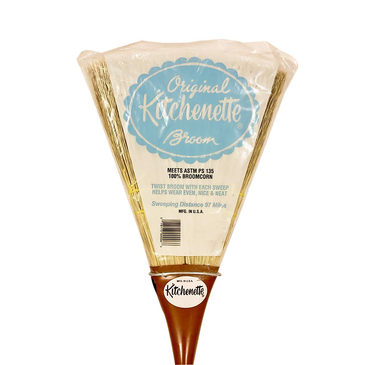 The Original Kitchenette Broom - Lightweight Brooms Handmade with Authentic Broomcorm - Pack of 2 Brooms