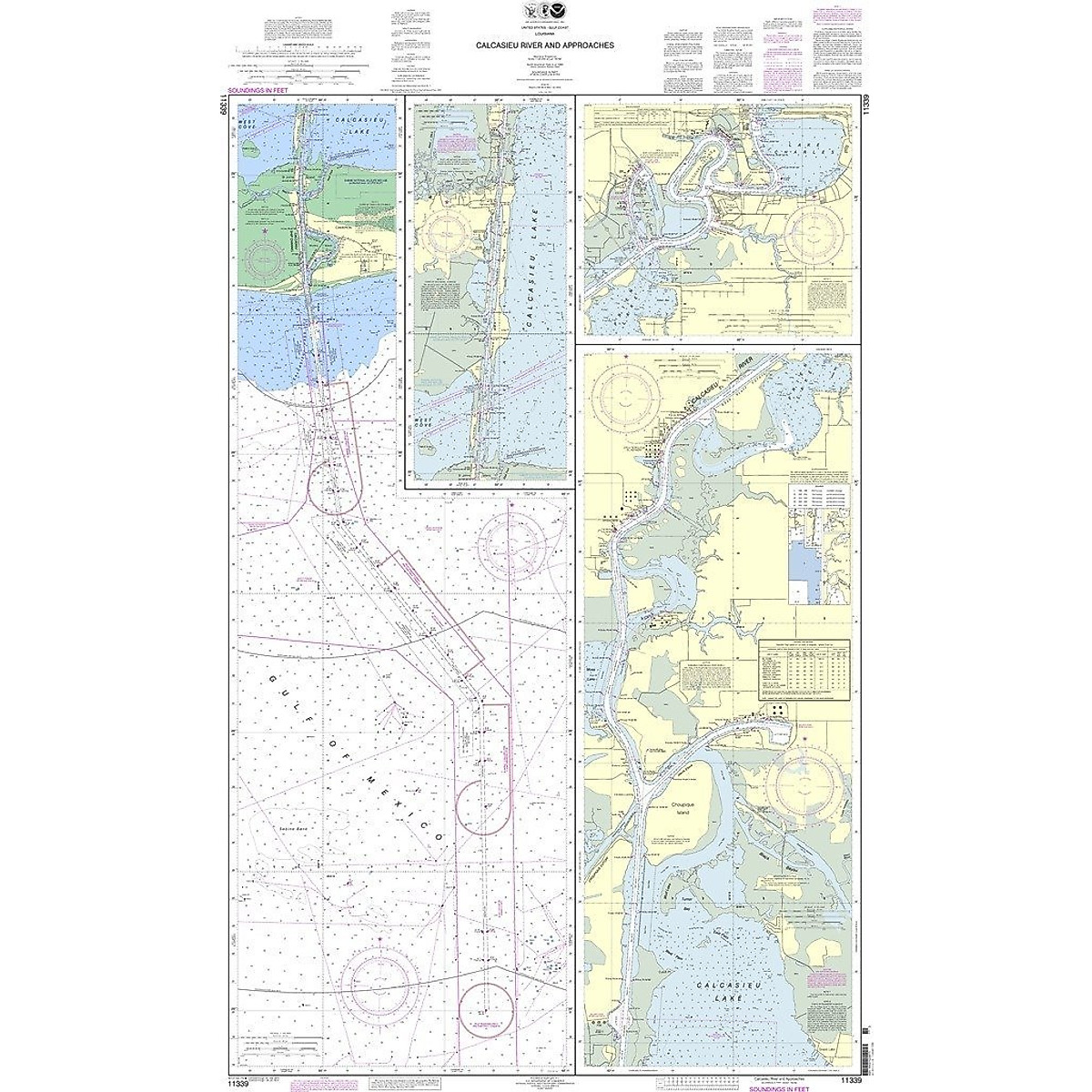 NOAA Chart 11339: Calcasieu River and Approaches