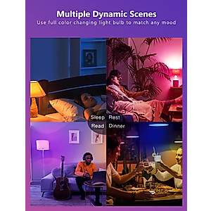 DAYBETTER Smart Light Bulbs, Alexa Light Bulbs, Smart Bulbs that Work with Alexa and Google Assistant, Color Changing Light Bulb, RGBCW WiFi & Bluetooth Dimmable LED Light Bulb, A19 E26 800LM, 10 Pack