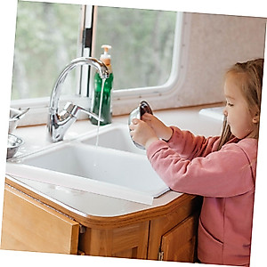 Angoily Water Strip Sink Flume Water Barrier Tub Dam Water Stopper for Shower Bath Tub Side Water Guard Wet Room Floor Barrier Kitchen Splash Guard Shower Dam Water Stopper White Tpe