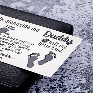 Fathers Day Gift for New Dad Wallet Insert Card Daddy Father to Be Birthday Gifts from Daughter Son Kids Pregnancy Baby Announcement Gifts for Him Men First Time Dads Husband from Wife Christmas