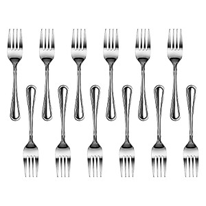 New Star Foodservice 58062 Slimline Pattern, 18/0 Stainless Steel, Salad Fork, 6.25-Inch, Set of 12