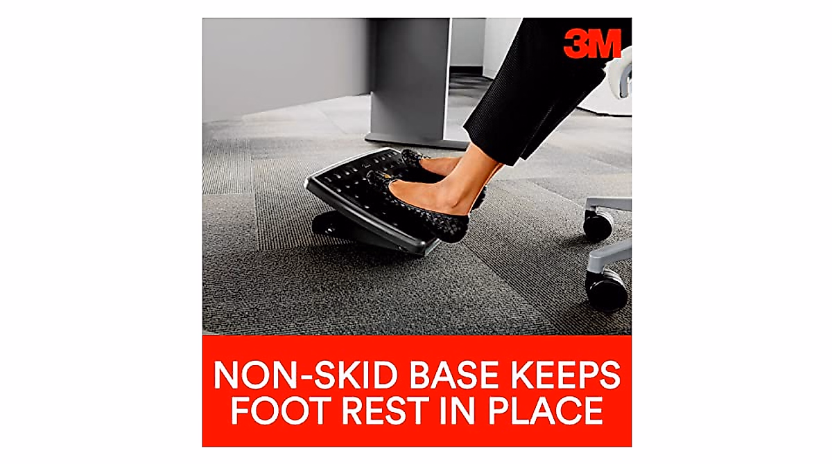 3M Adjustable Foot Rest | Ergonomic Under-Desk Support for Comfort