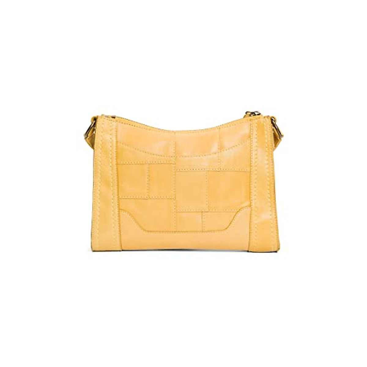 Frye Womens Melissa Patchwork Zip Crossbody Bag, Yellow, One Size US