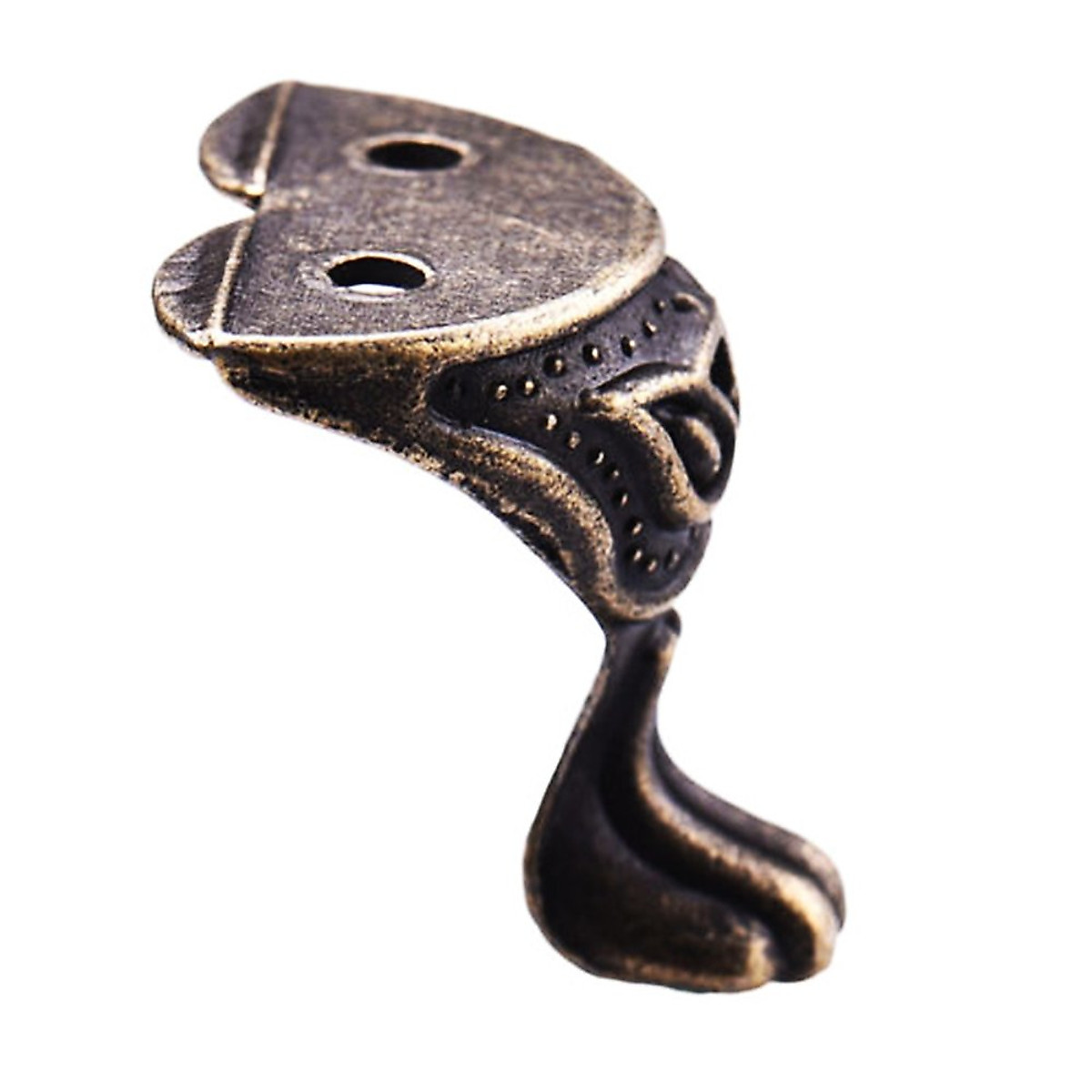 4Pcs Antique Brass Box Legs Feet Corner Protector Zinc Alloy Gift Box Jewelry Wood Case Decorative Feet Leg Metal Corner Protector Furniture Fittings