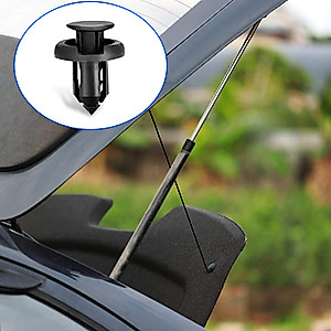 100 PCS Retainer Clips Push Type Fasteners, Expansion Screws Replacement Kit, Bumper Push Rivet Clips with Remover Tool, Car Universal Snap Clips (Black & White)