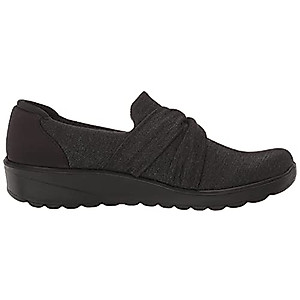 BZees Womens Glimmer Slip-On Black Shimmer 6.5 M