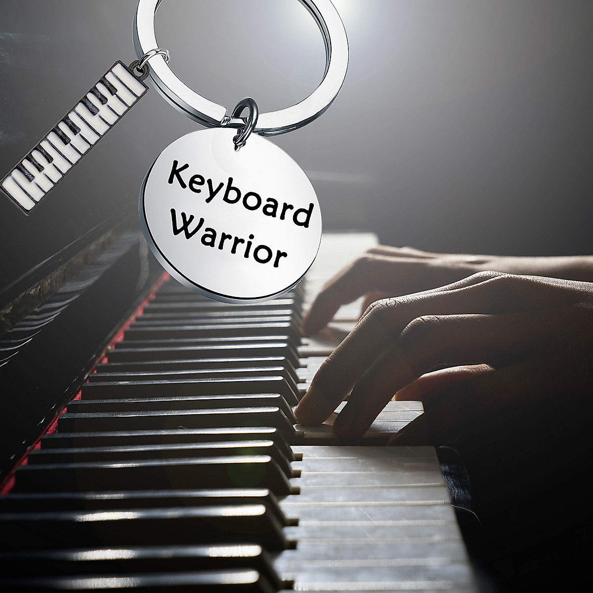 AKTAP Piano Keyboard Keychain Piano Lovers Gift for Pianist Piano Teacher Keyboard Musical Instruments Key Ring (Piano Keyboard Keychain)