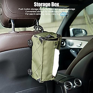 Outdoor Camping Storage Box Wear Resistant Waterproof Large Capacity Cart Storage Box Home Cars (OD Green)