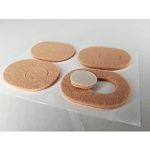 Aetna Foot Products Flesh Felt Bunion Shields, (40 Pack) ⅛ in. Adhesive Oval Cushions, Medical Bandage for Foot Pain Relief, Bunions, Callus and Corns