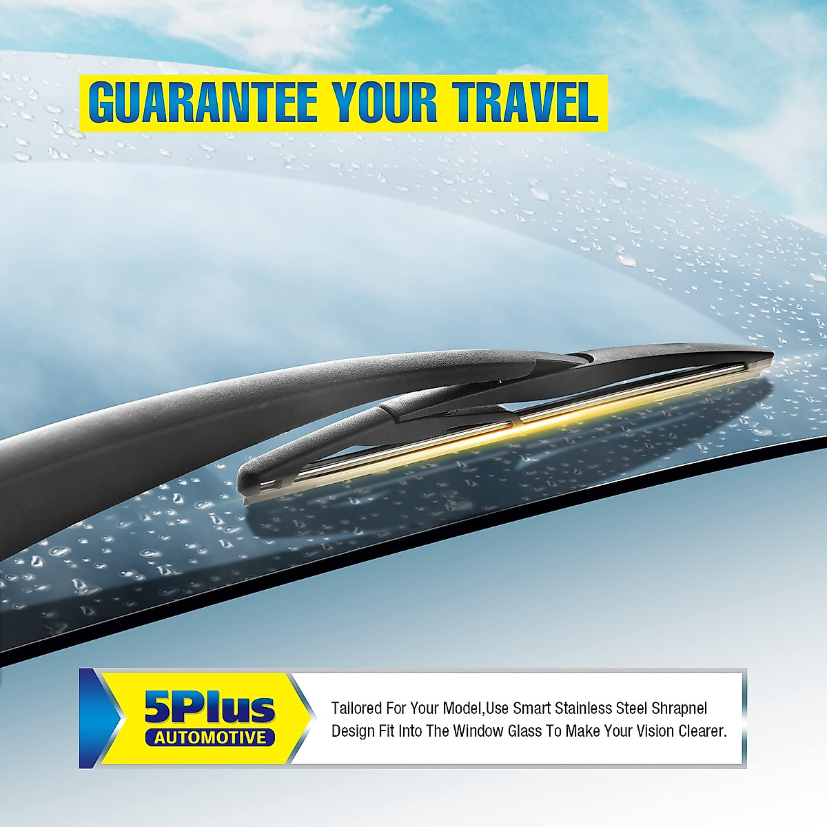 5 PLUS® 12 Inch Rear Wiper Blade Replacement Generic filter for Honda CRV 2022-2017 Element 11-03/Nissan Murano 2024-2009 Armada 23-05 Pathfinder 12-04 Rear Windshield Wiper Blade(12-B)