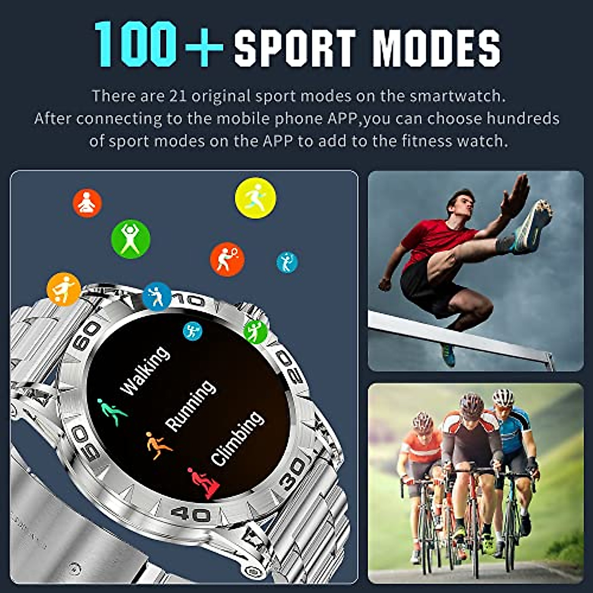 Efolen Smart Watches for Men (Answer/Dial Calls), 1.39" Bluetooth SmartWatch for Android and iPhone, IP67 Waterproof Outdoor Fitness Tracker with Heart Rate/SpO2/Sleep/BP/AI Voice (Silver)