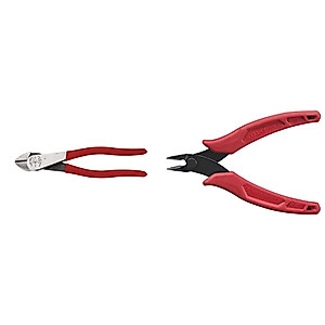 Klein Tools Diagonal Cutting Pliers (8-Inch) and Flush Cutters (5-Inch) Pliers Set