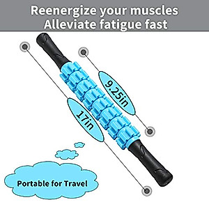 ZanLLW Massage Roller for Lymphatic Drainage, Muscle Roller Stick, Therapy Roller Stick Lipo Roller for Relief Muscle Soreness, Deep Tissue Massage for Trigger Points, Help Sore Muscles Recovery