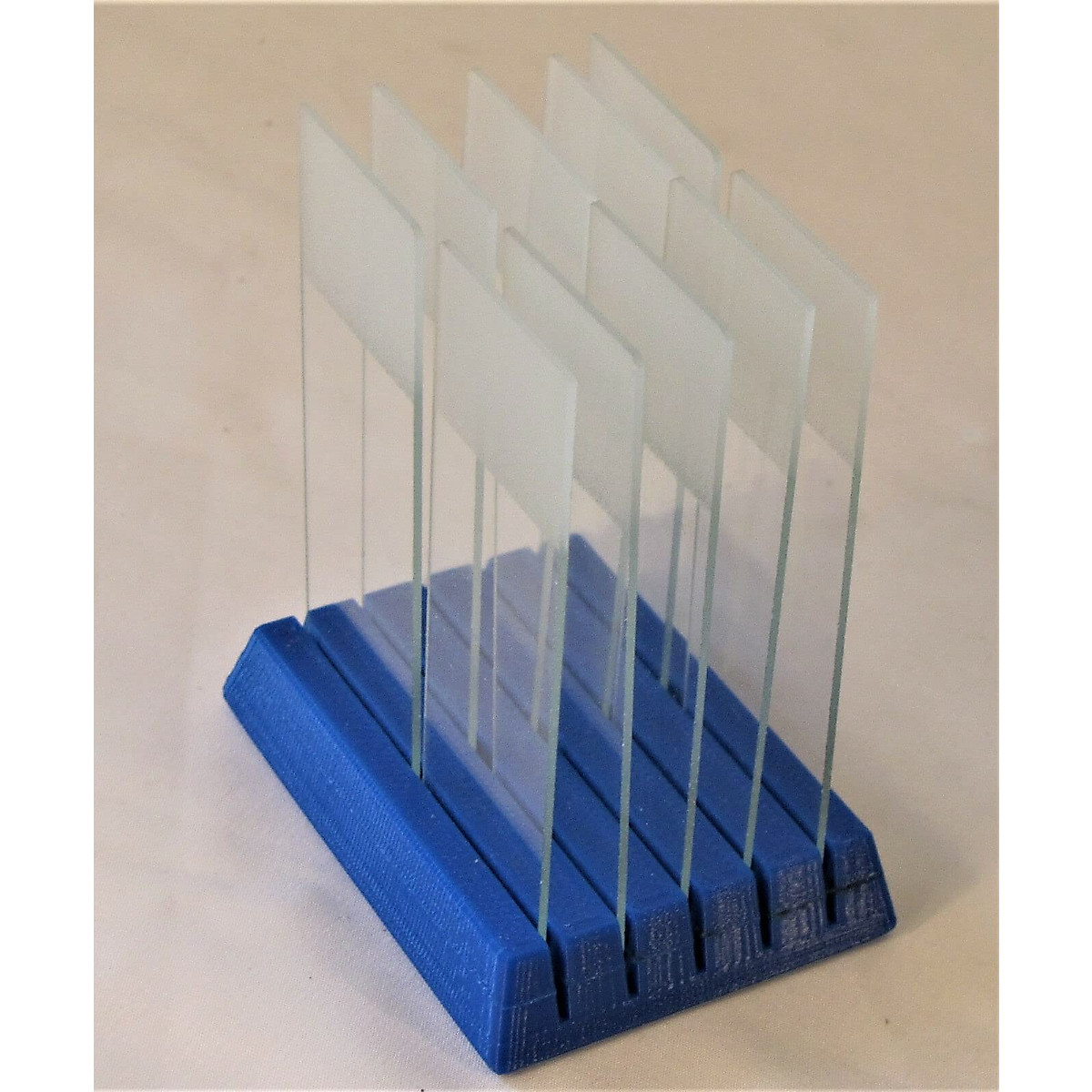 Rubidia Microscope Slides Stand, Drying Rack for Standard Slide, Lab Rest, Holder, Bench Display (10 Slides, Pack of 2)