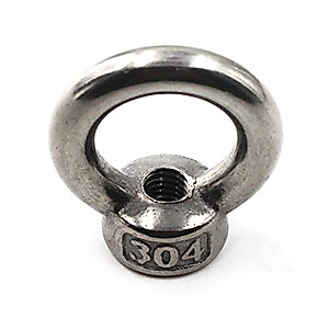 Pack of 20 M5 Lifting Eye Nut 304 Stainless Steel Ring Eye Bolts Threaded Nuts